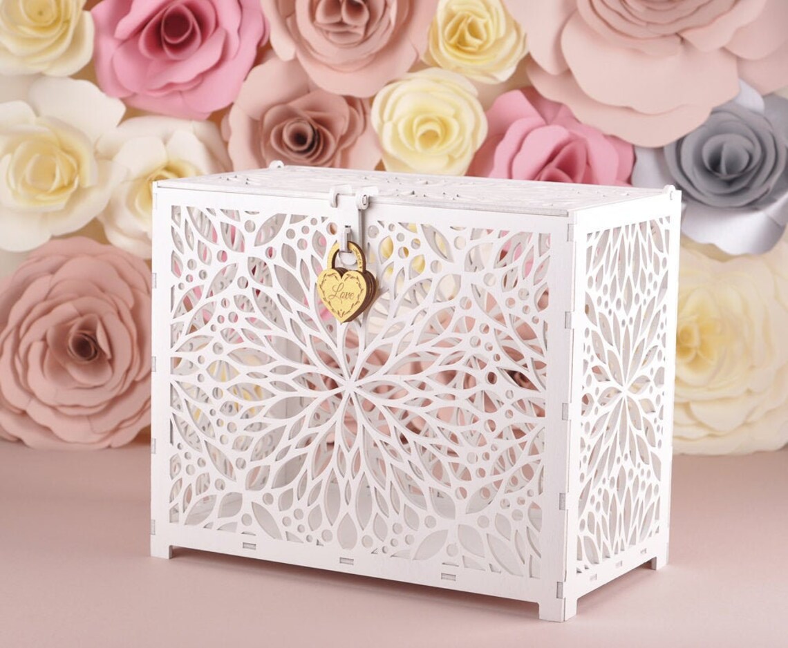 Wedding Card Box With Lock | Etsy