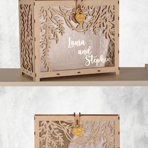 Wedding Card Box With Lock. Wedding Card Holder. Wedding Post Box - Etsy