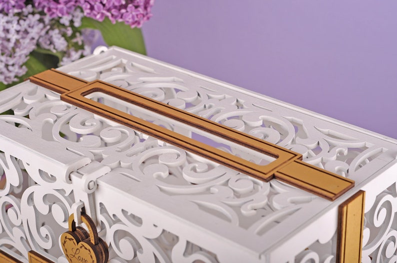 Personalized Wedding Card Box With Lock, Wooden Wishing Well - Etsy