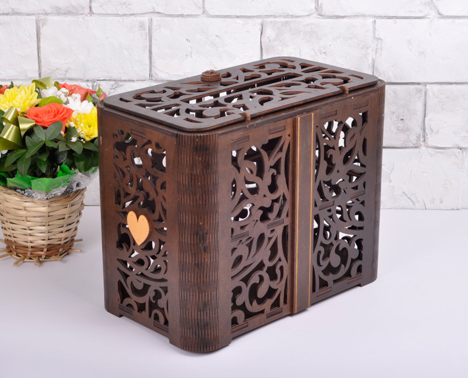 Wood Card Box for Wedding Wood Wedding Money Box - Etsy