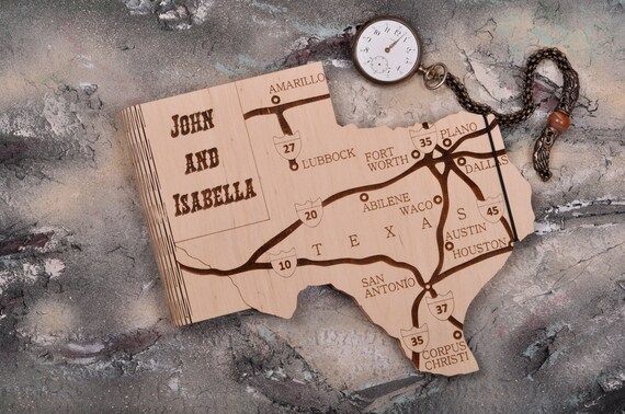 Texas guest book wedding guest book wooden guest book | Etsy