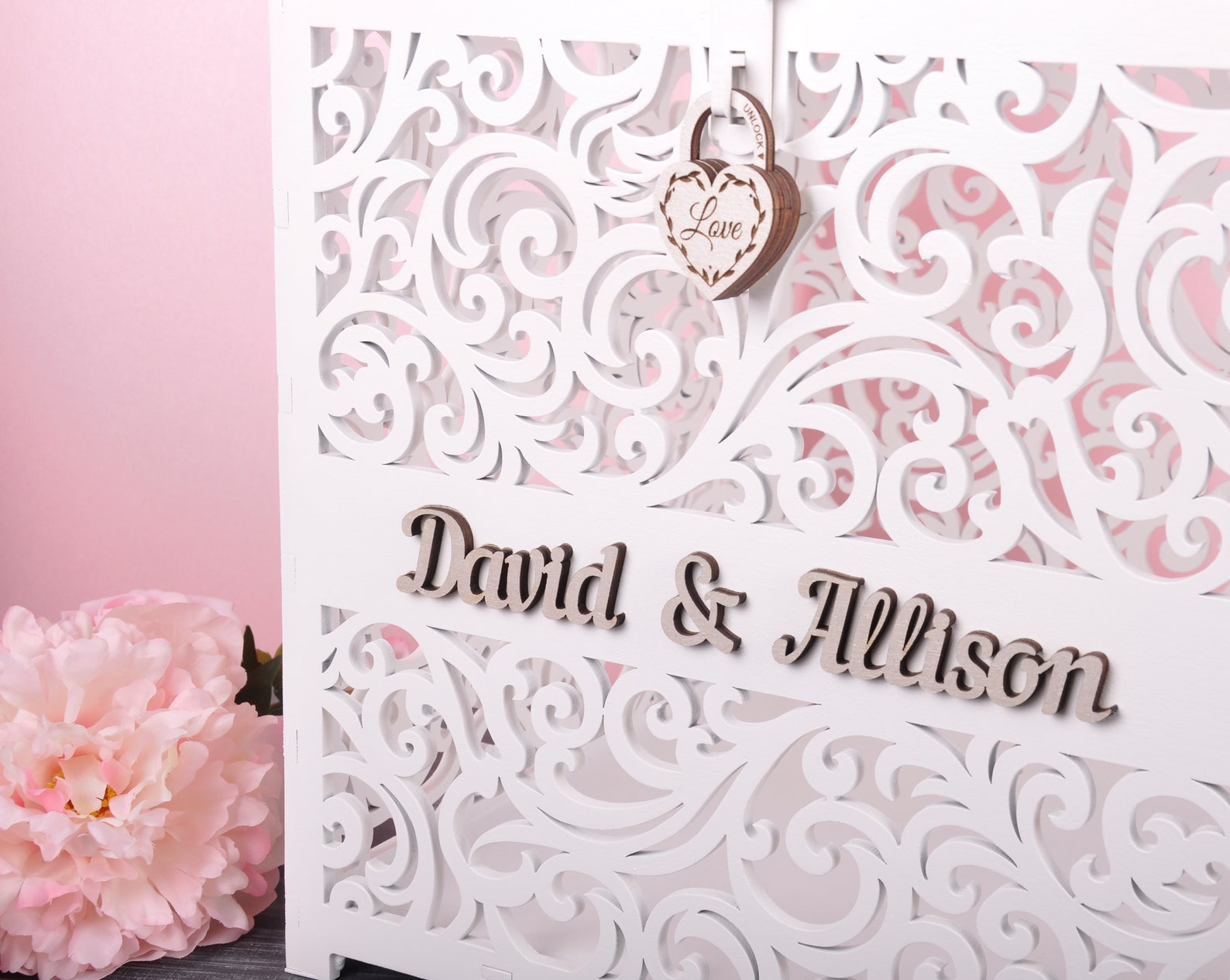 Wedding Card Holder. Wedding Card Box With Lock. Wedding Post - Etsy