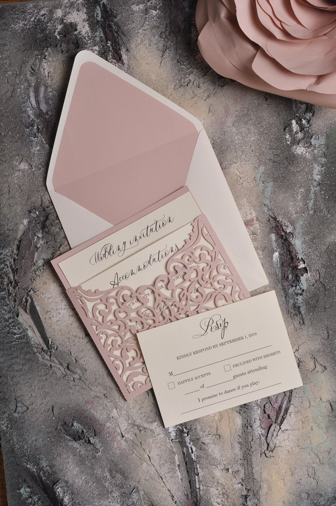Laser-cut Wedding Invitations - Etsy