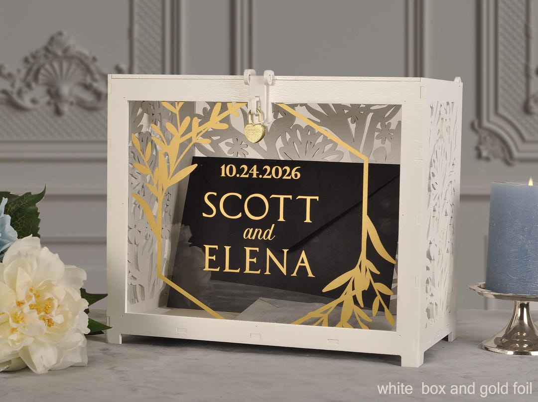 Wedding Card Box, Rustic Card Box, Large Wedding Post Box, Wedding Gift ...