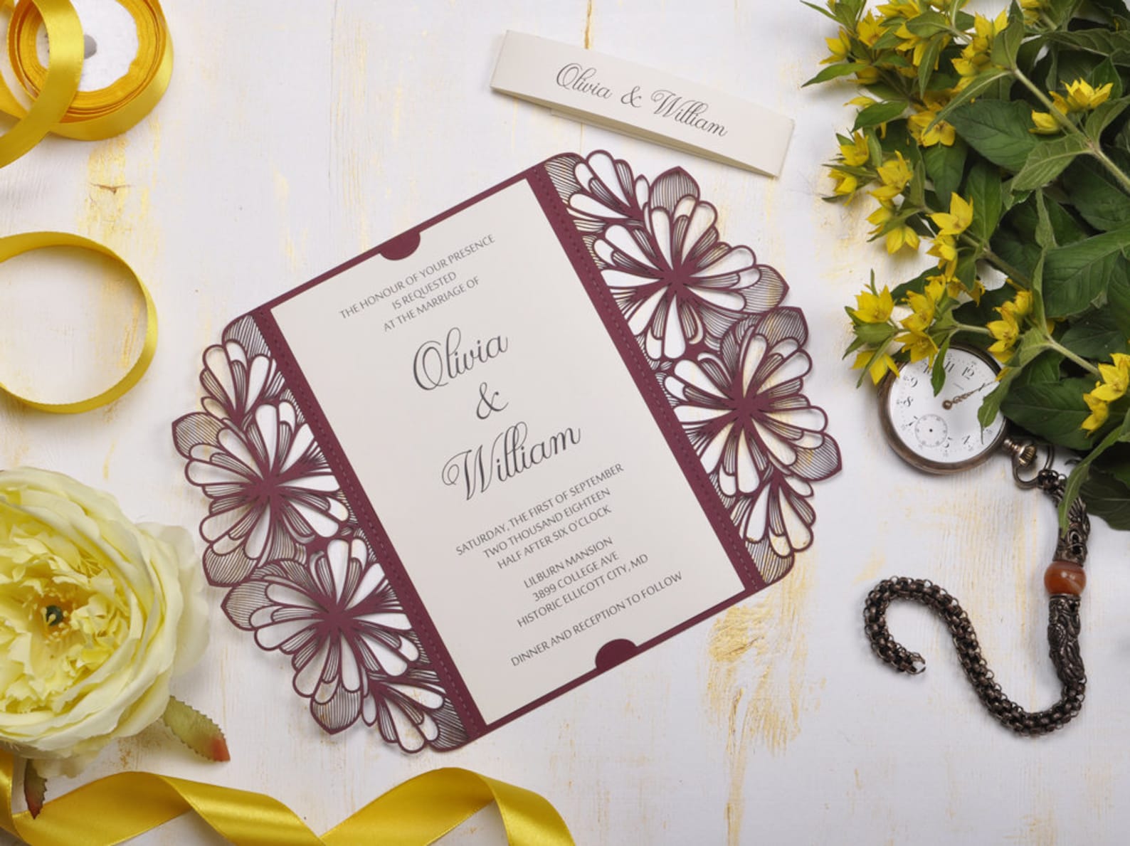 Laser Cut Wedding Invitations - Etsy