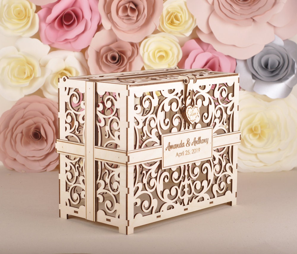 Wedding Post Box Card Box for Wedding Card Box With Lock | Etsy Australia