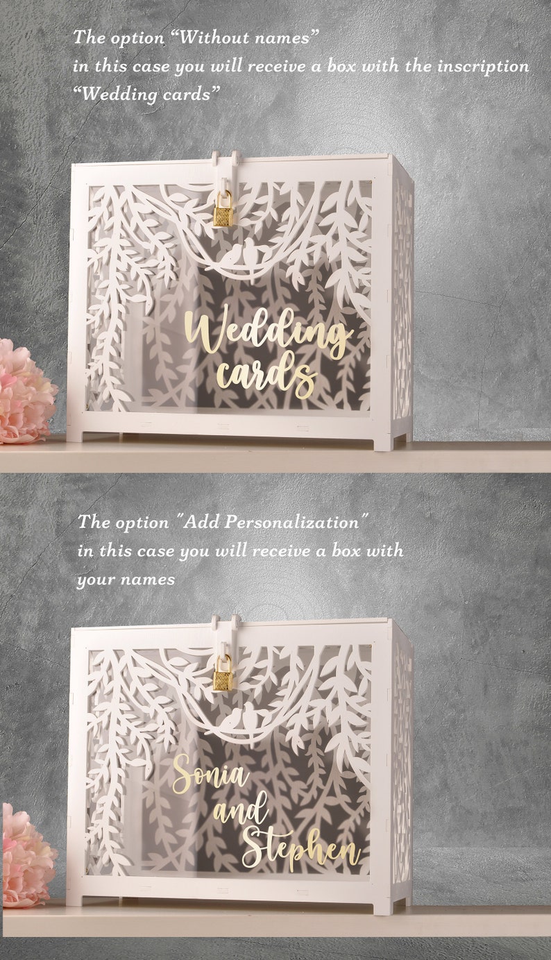 Wedding Card Box With Lock. Wedding Card Holder. Wedding Post - Etsy