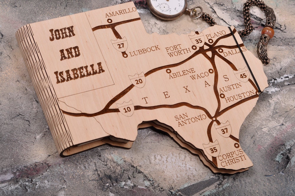 Texas guest book wedding guest book wooden guest book | Etsy