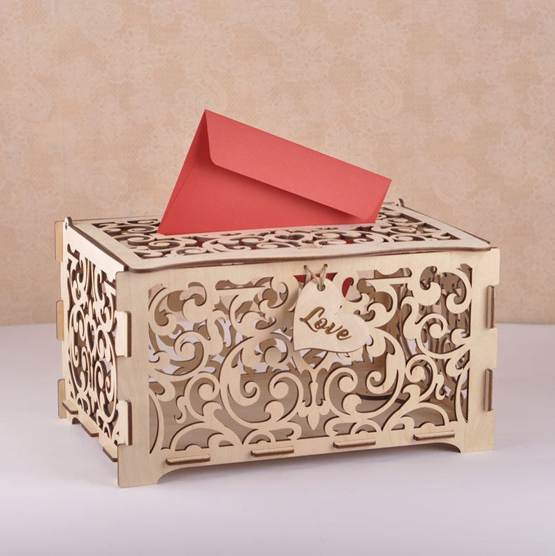 Hochzeitskarte Box mit Schlitz Hochzeit Kartenhalter - Etsy.de