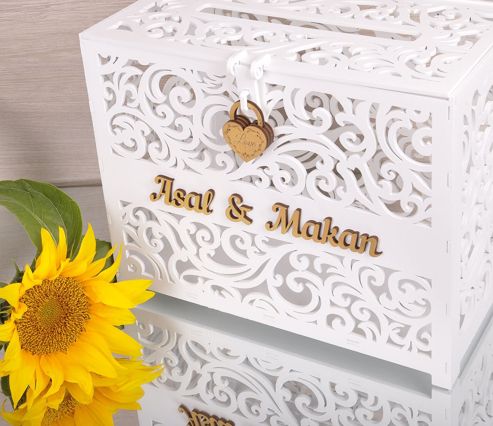 Wedding Card Box With Lock Wedding Post Box Wedding Money | Etsy