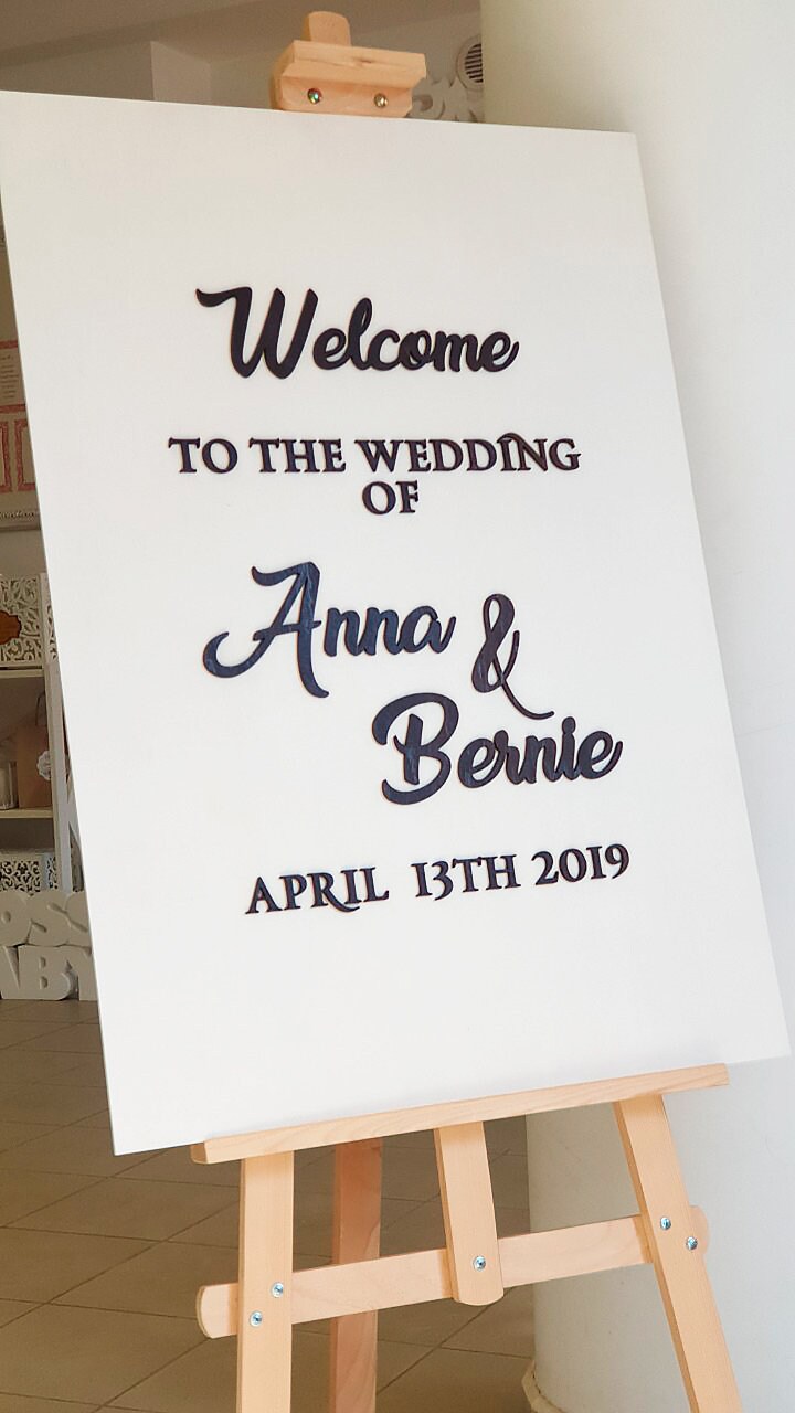 Wood wedding sign wedding welcome sign Wedding Entrance Sign | Etsy