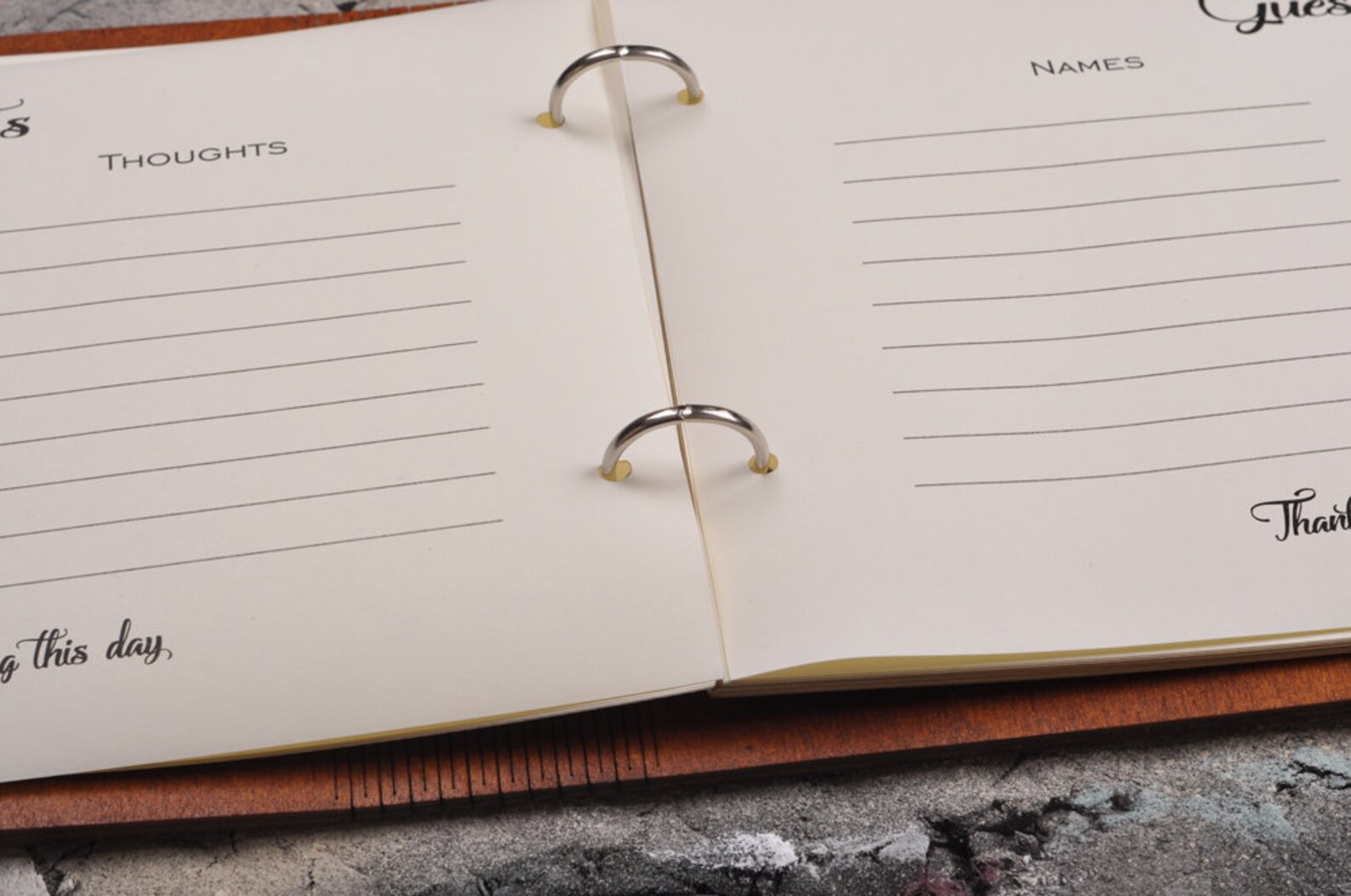 Beach Wedding Guest Book Rustic Wedding Guest Book Custom | Etsy