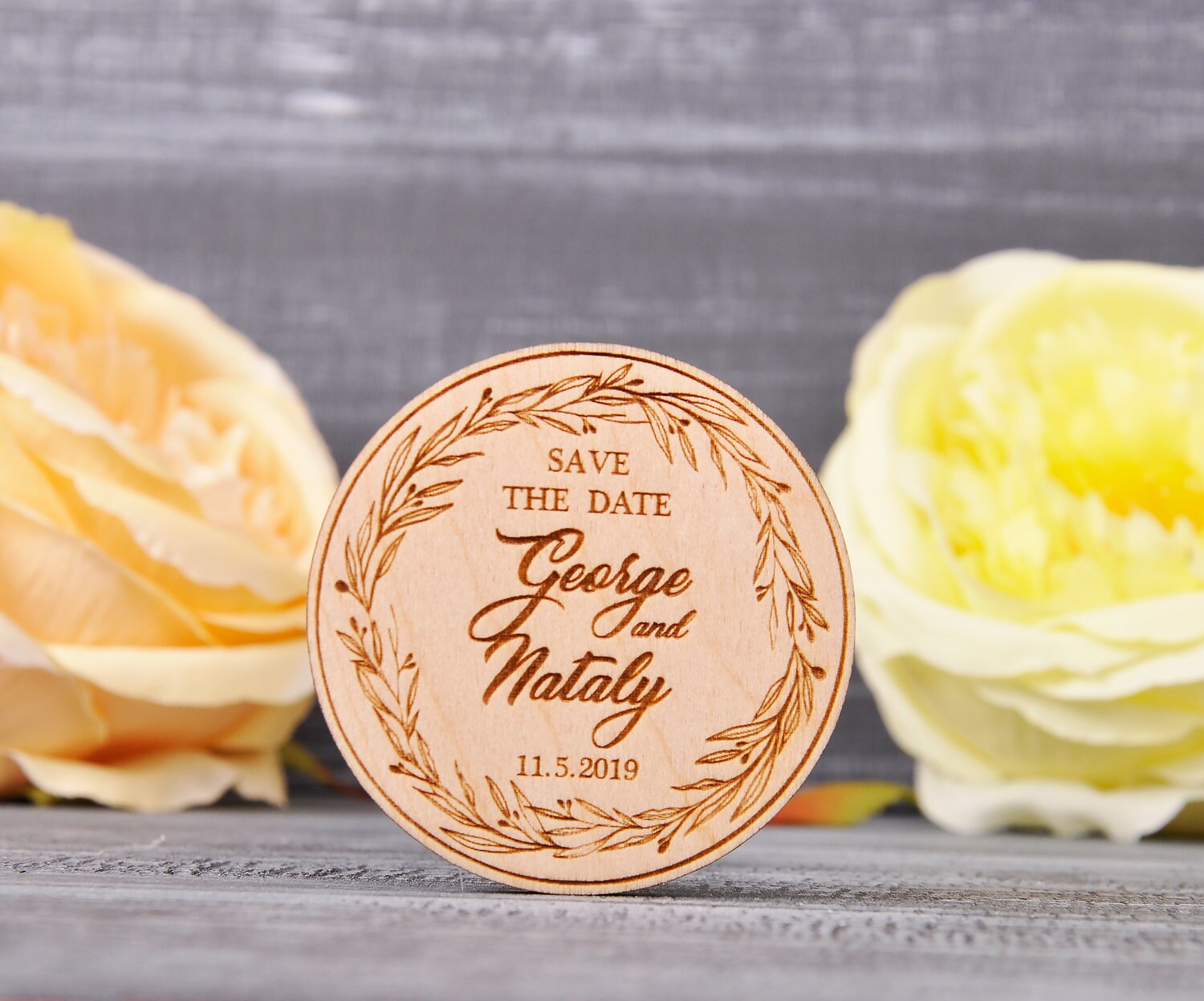 Wooden Save the Date Magnets. Custom Save the Date. Save the Date Wood ...