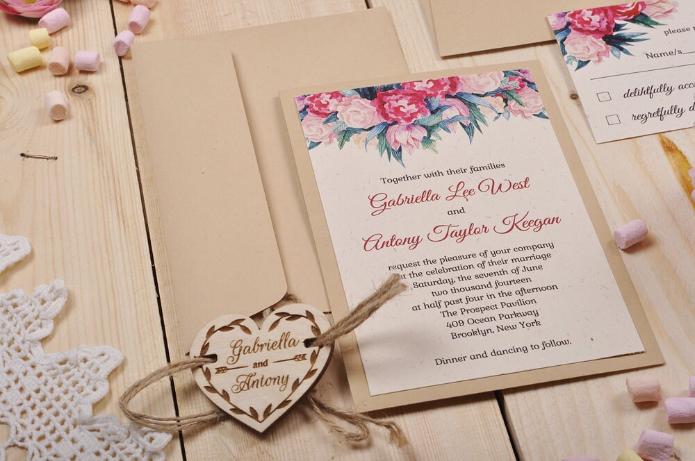 Printed Wedding Invitation Wedding Invitations Wedding - Etsy