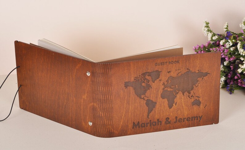 Wedding Guest Book. Map Guest Book - Etsy