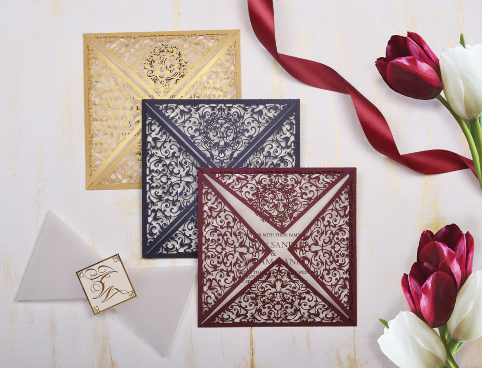 Wedding Invitations Wedding Invitation Laser Cut - Etsy