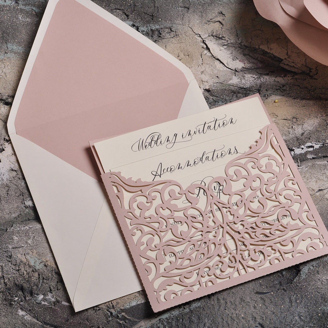 Laser-cut Wedding Invitations - Etsy