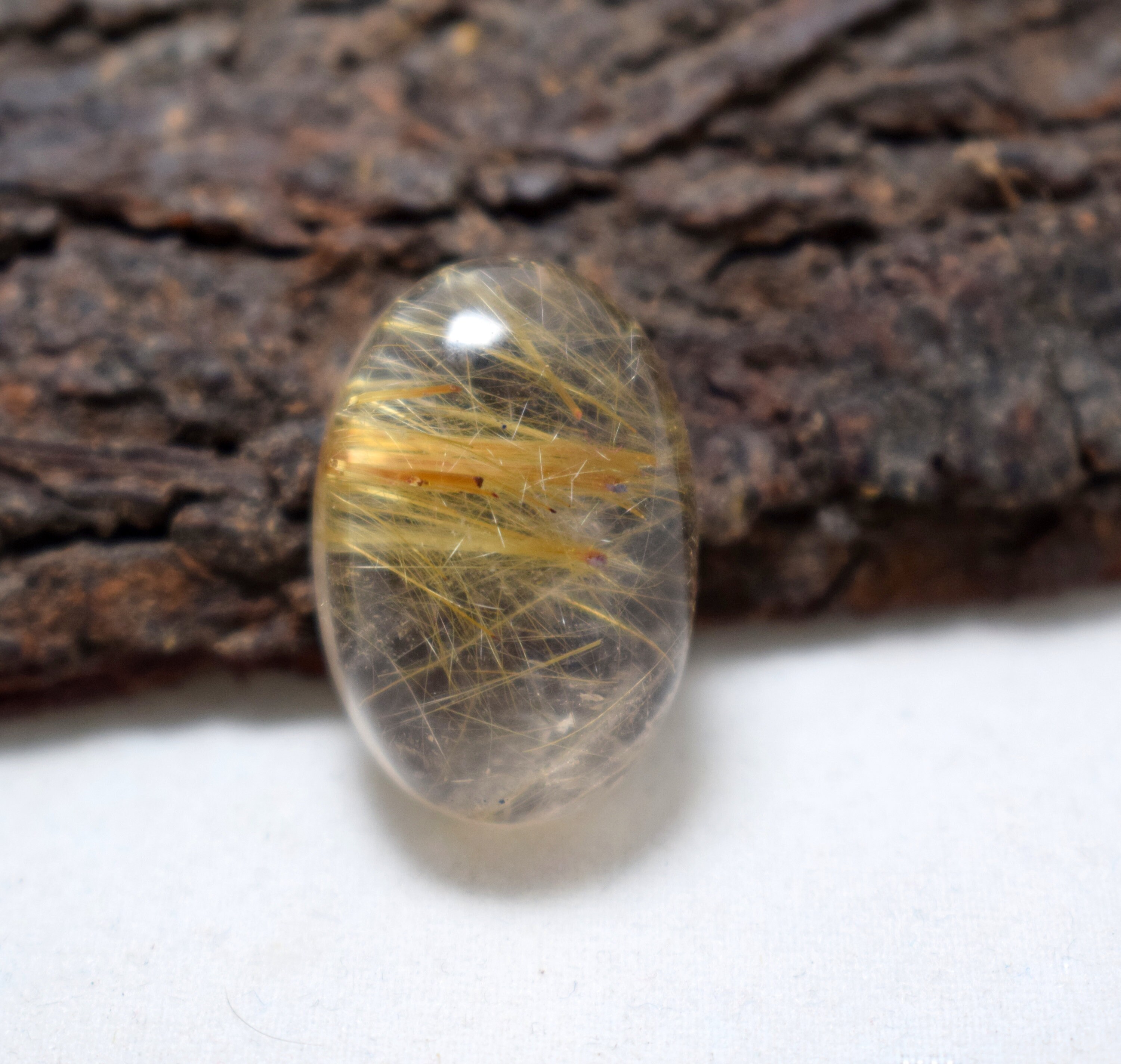 Natural Golden Rutile 28 Carat 23X16 MM Approx Amazing | Etsy