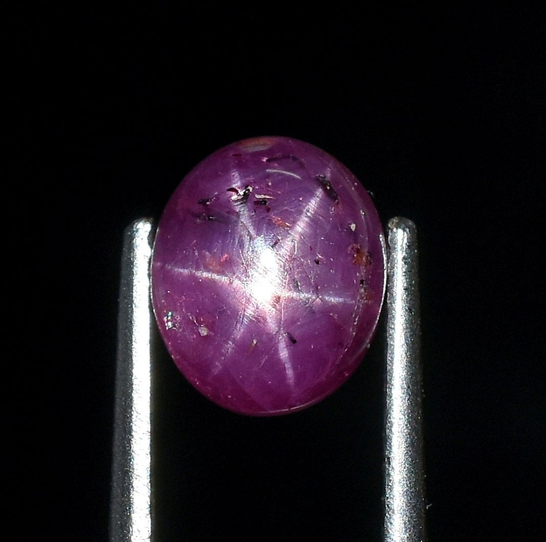 Sharp 6 Ray Ruby Star 6x7 MM 2.07 Carat Beautiful Six-point Asterism ...