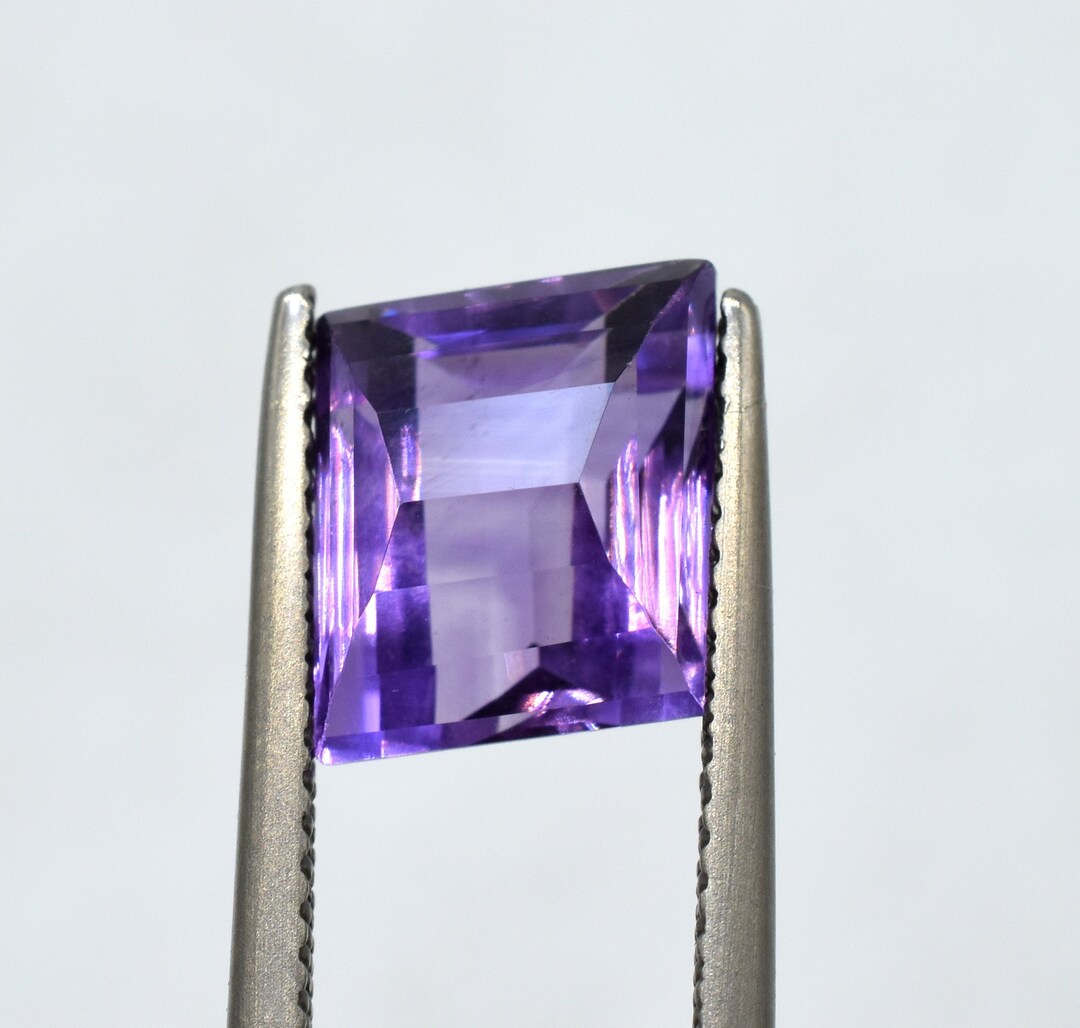 Natural Amethyst Checker Cut Loupe Clean Special Cut Precisely Cut ...