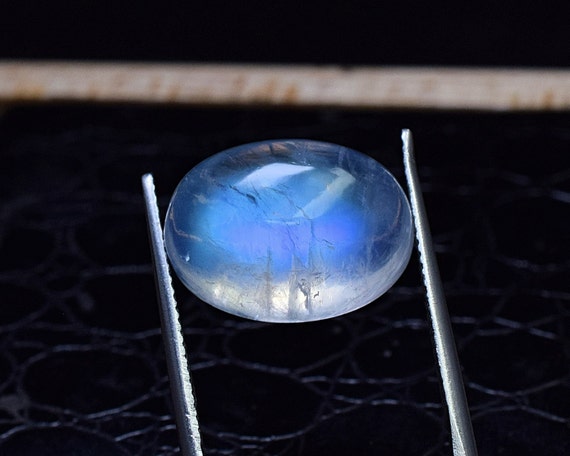 Vibrant Flashy Natural Blue Moonstone 11.3X15.2 MM Precisely | Etsy