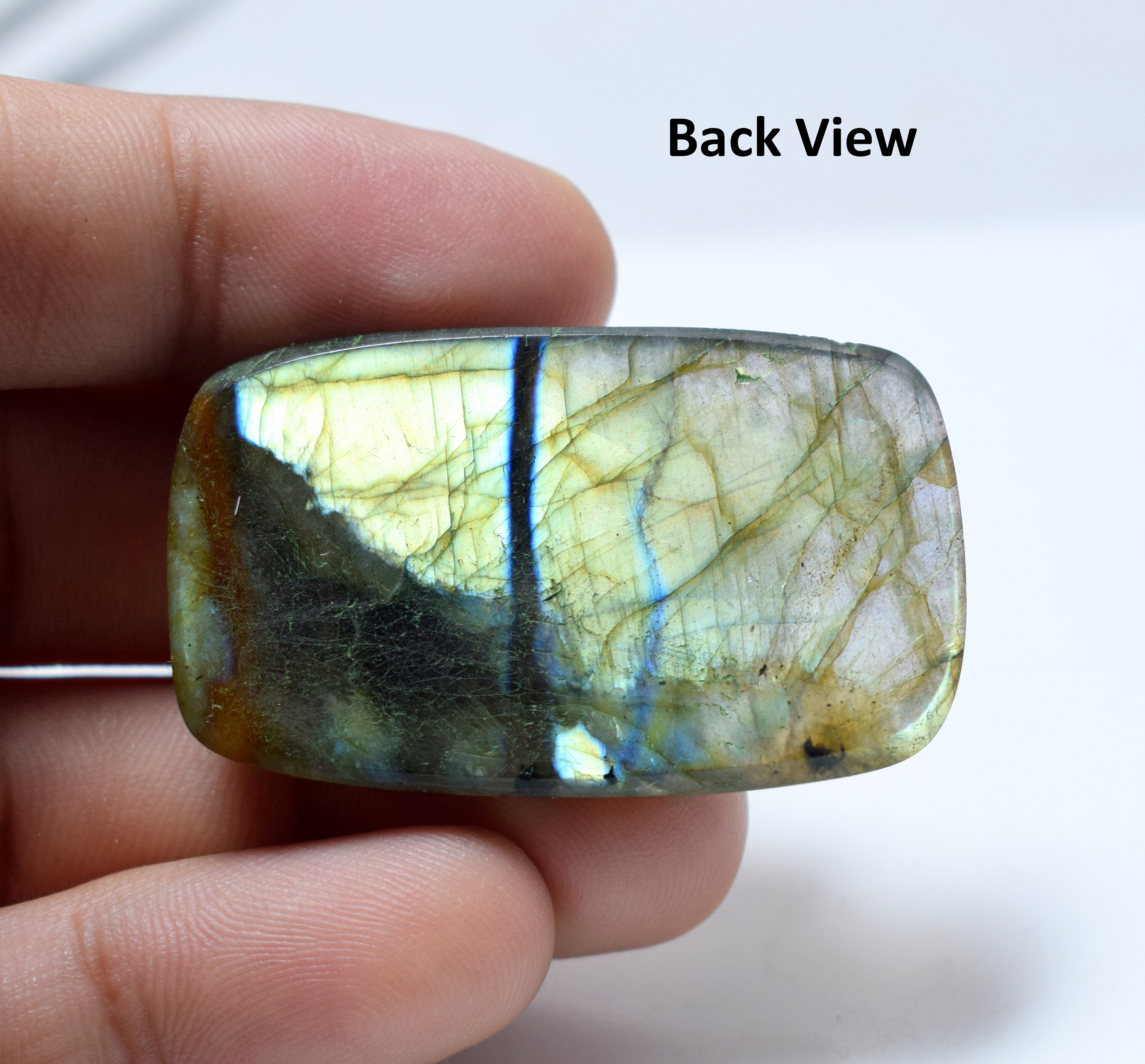 Flashy Natural Golden Labradorite AAA Quality 26.5x44.4 Mm Approx Size ...