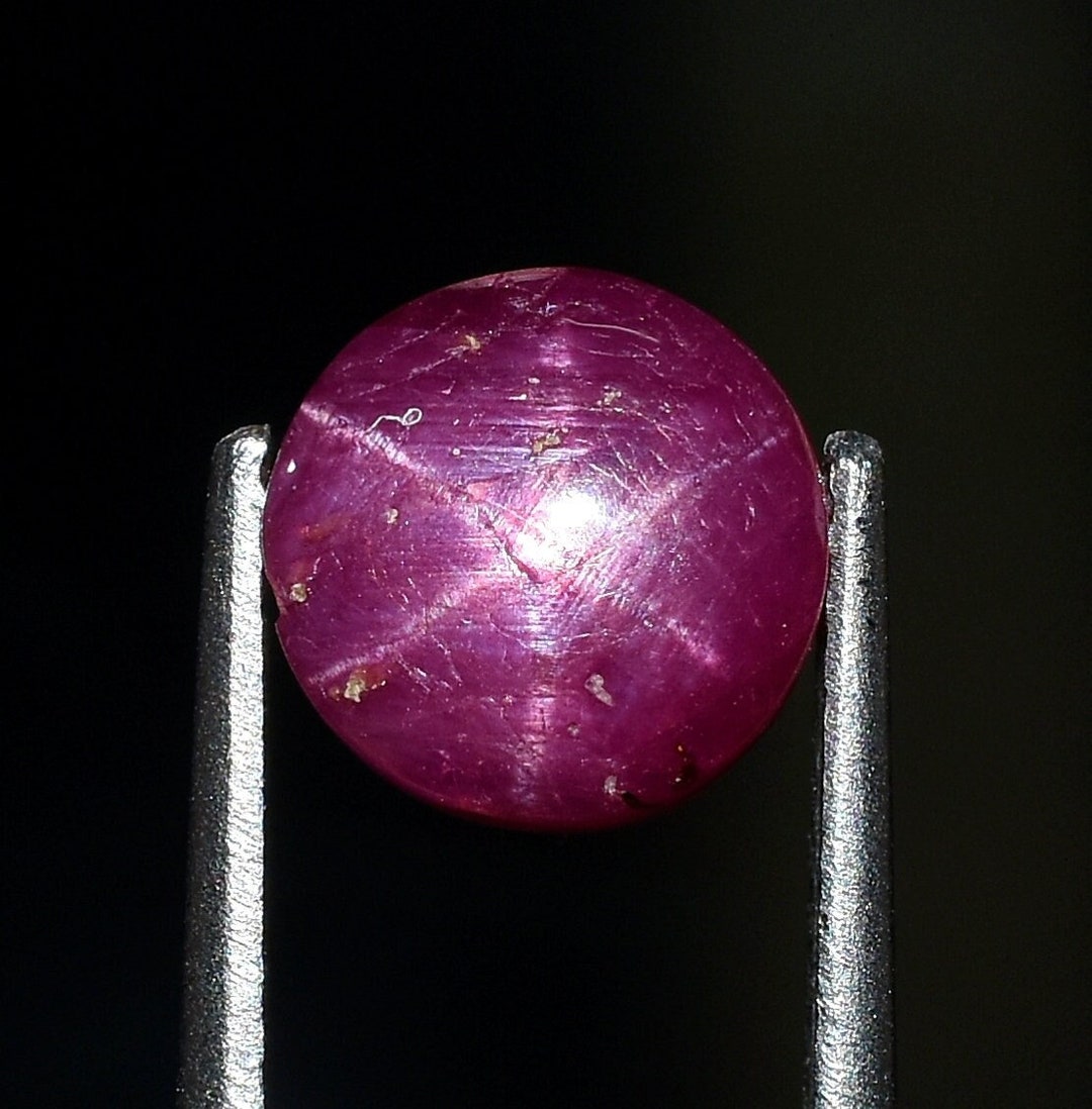 Deep Red 6 Ray Ruby Star Beautiful Six-point Asterism Precisely Cut ...