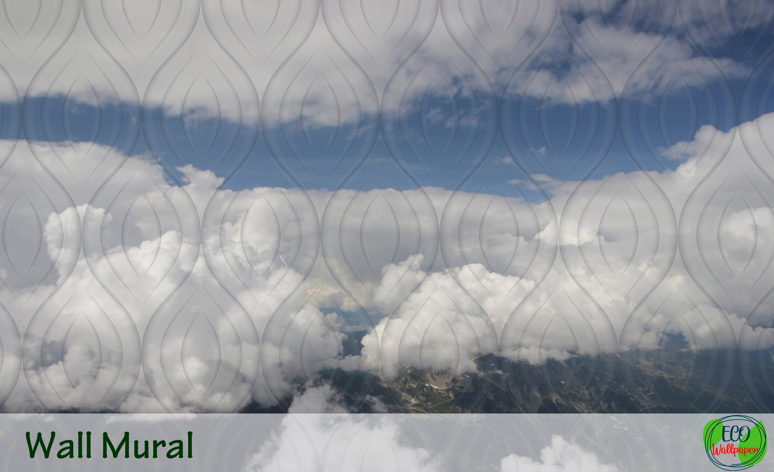 Clouds Wallpaper. 3D Cloud Wall Decor. Sky and Clouds Wall - Etsy