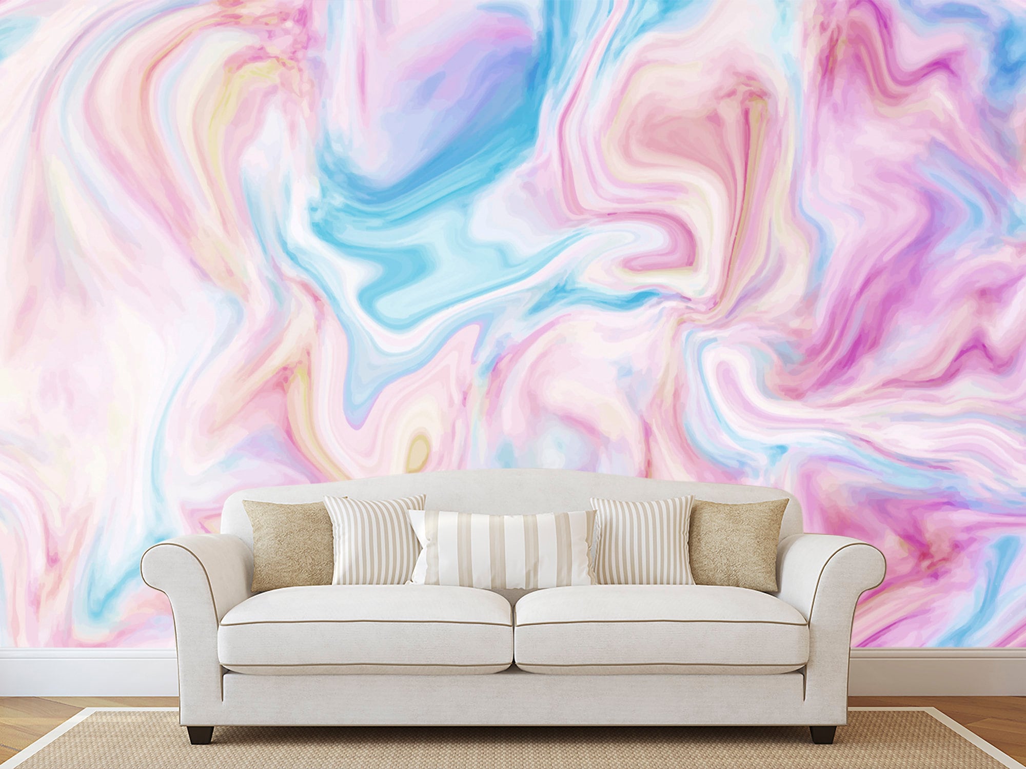 Painting Wall Mural. Colorful Wallpaper Non Woven. Modern | Etsy