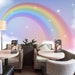 Rainbow Wallpaper Kids Removable Colorful Wallpaper Painting Rainbow ...