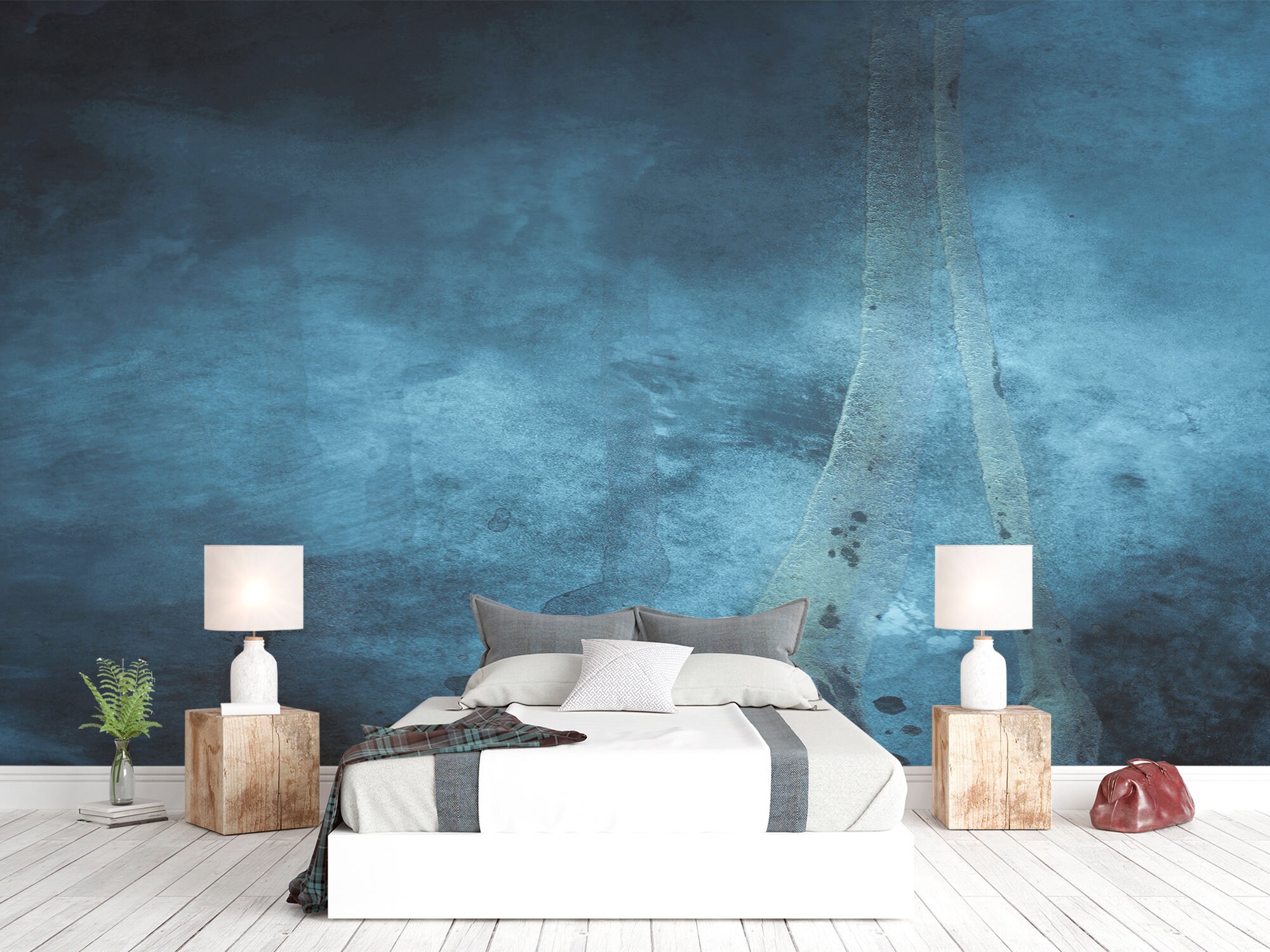 Dark Watercolor Painting Art Wallpaper Vintage Wall Mural | Etsy