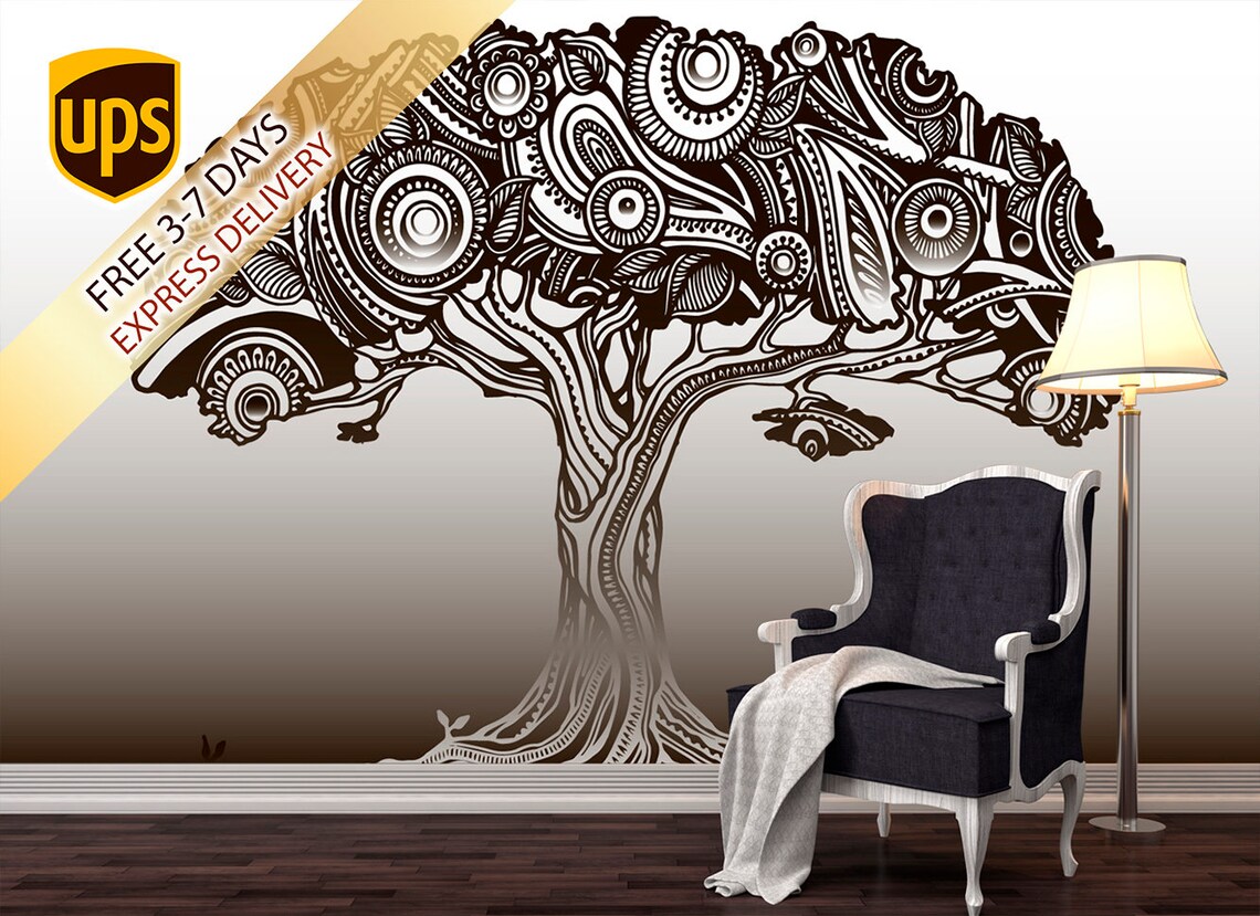 Tree of Life Wallpaper. Nature Wallpaper. Tree of Life Wall - Etsy
