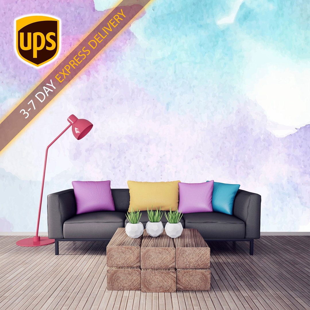 Watercolor Fairy Splashes Wallpaper. Color Splatter Wall Art. Modern ...