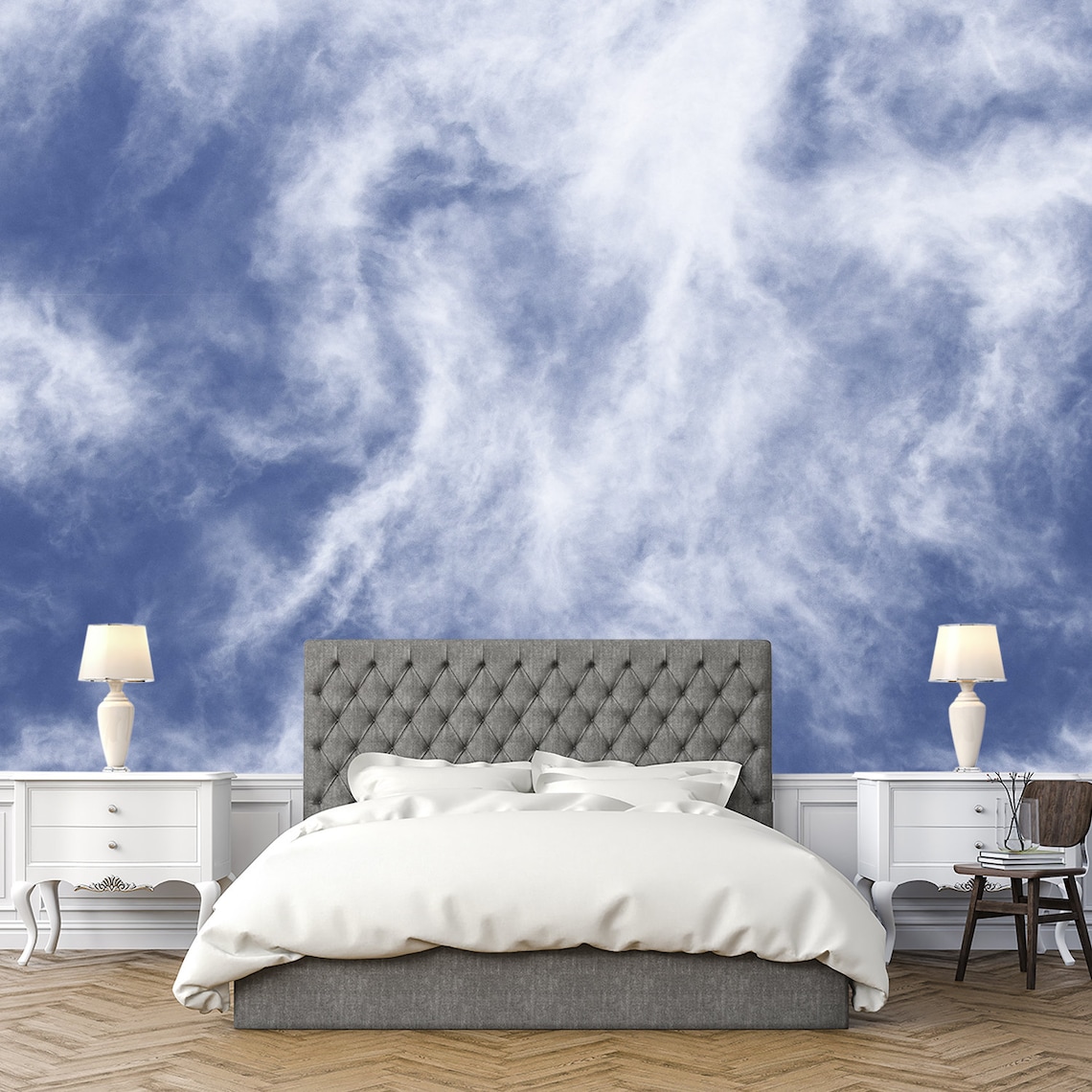 Nature Wallpaper Cloud Sky Wall Mural Self-adhesive Clouds - Etsy