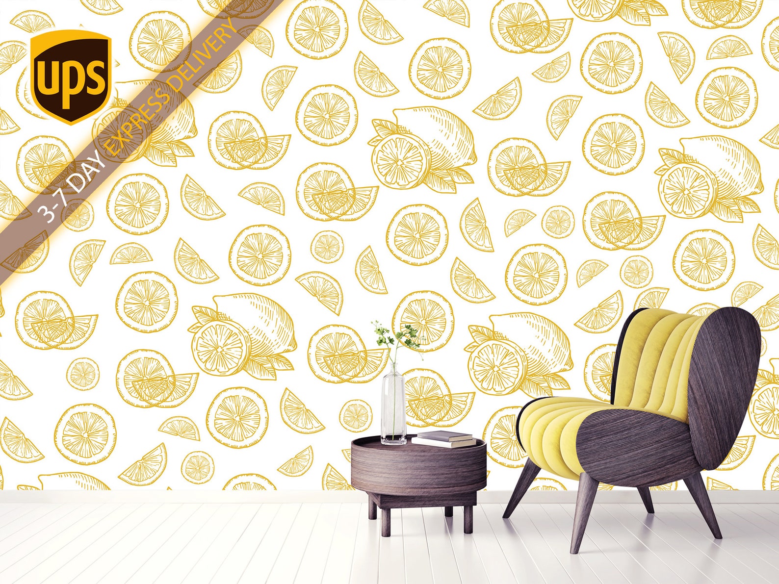 Lemon Wallpaper Removable Fruit Wall Mural Self-adhesive | Etsy