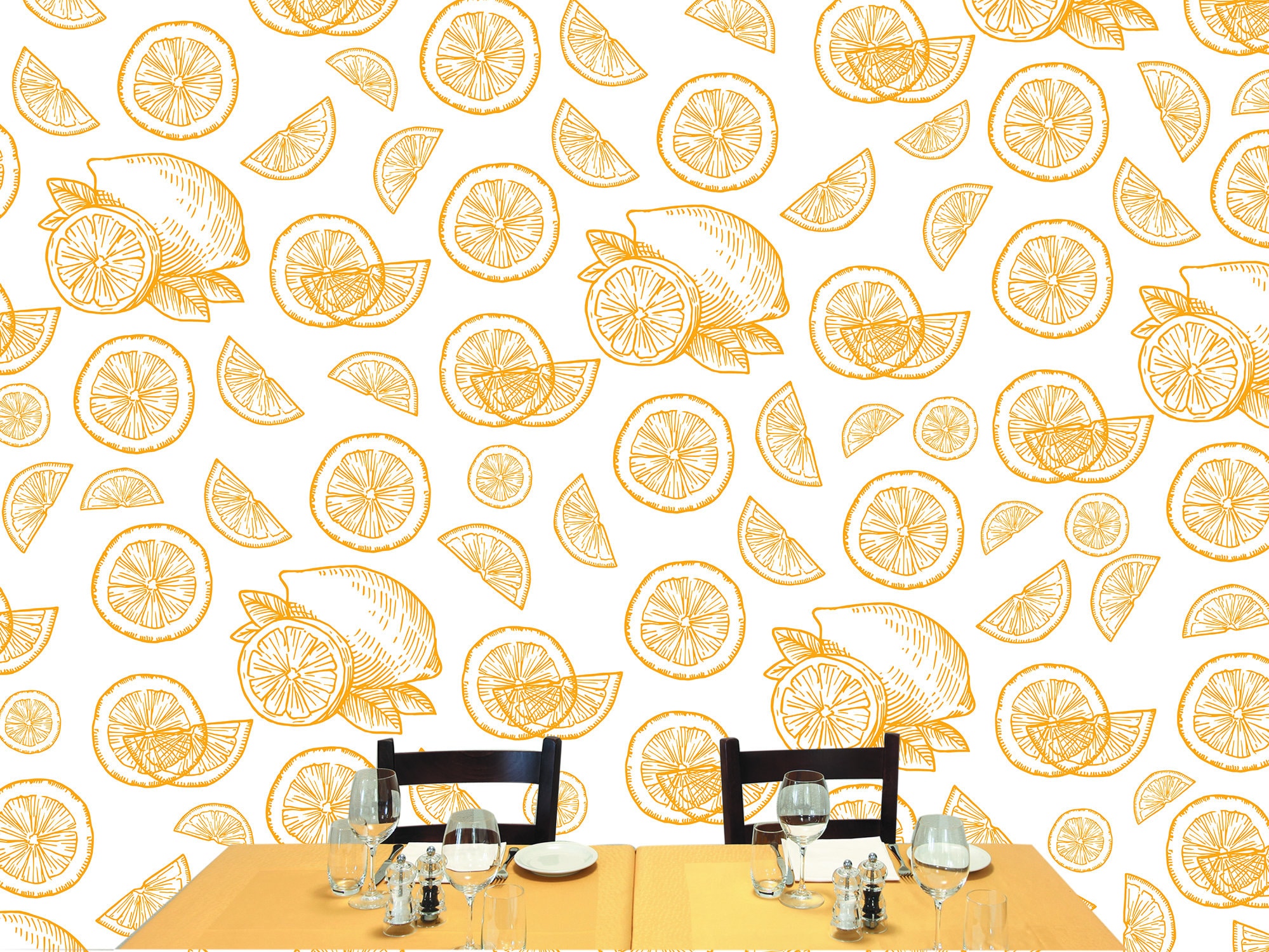Lemon Wallpaper Removable Fruit Wall Mural Self-adhesive | Etsy