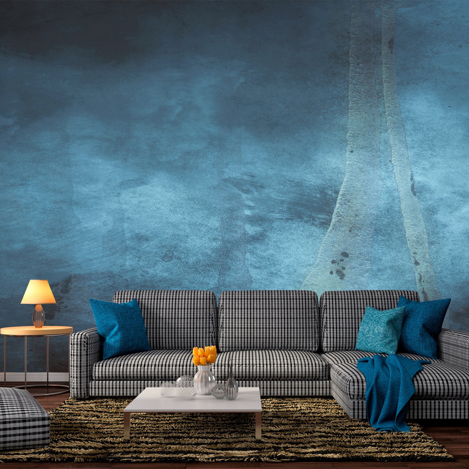 Dark Watercolor Painting Art Wallpaper Vintage Wall Mural | Etsy