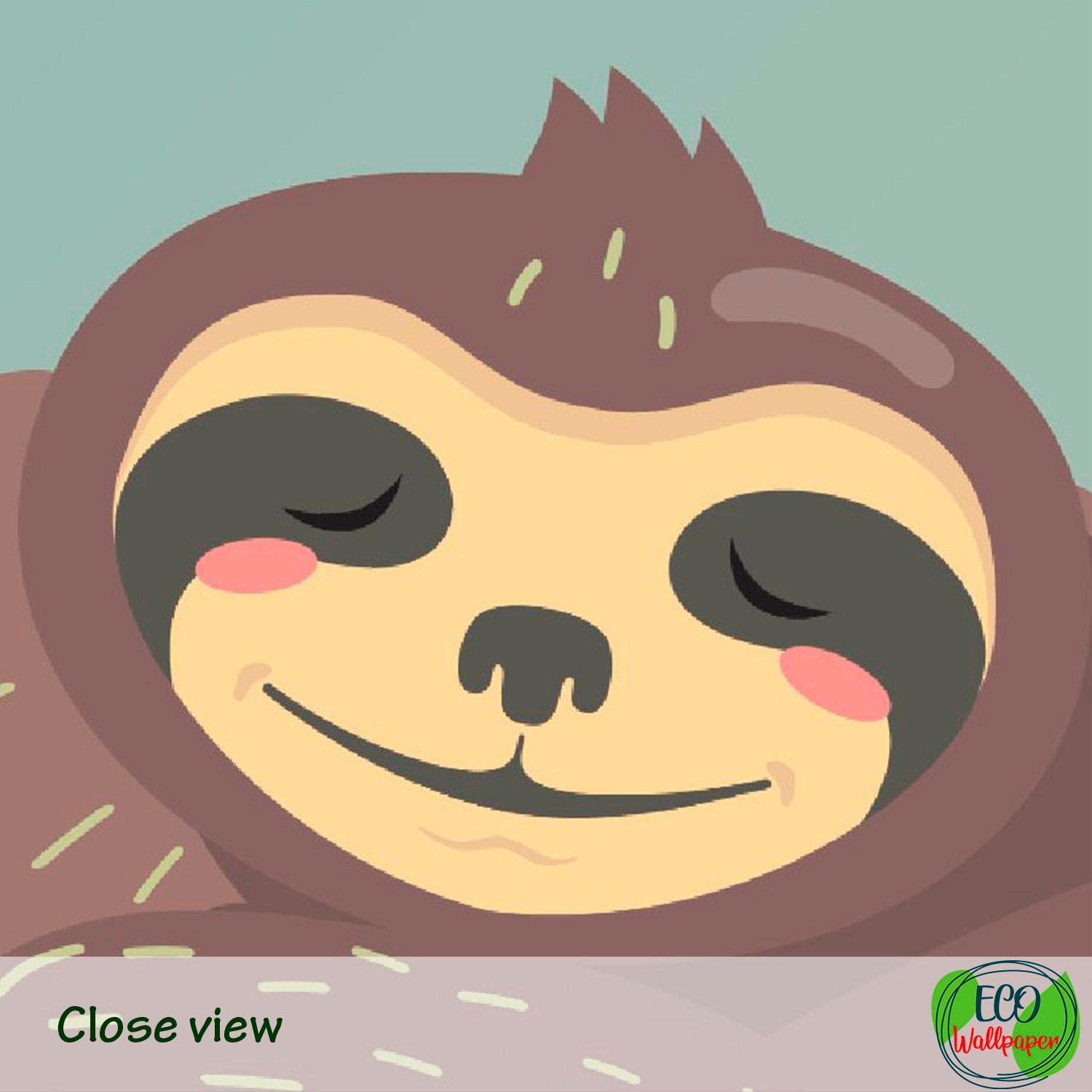 Sloth Wallpaper for Kids Removable. Africa Animals Giraffe - Etsy UK