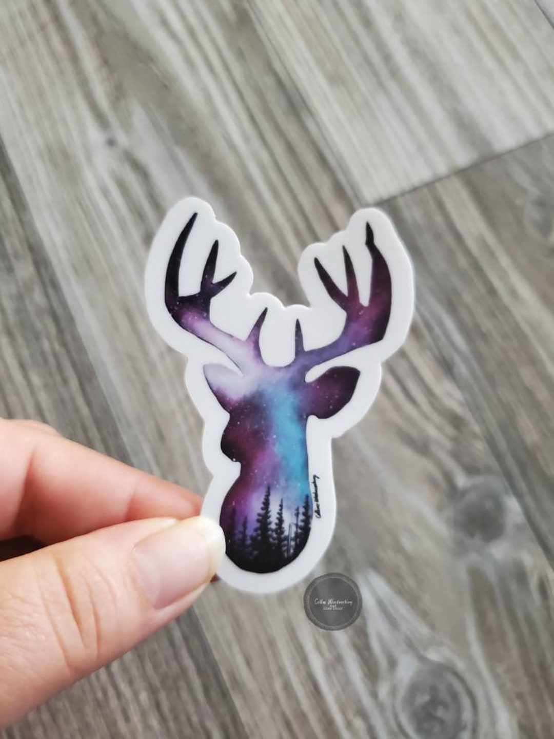 Original Deer Sticker, Painting, Sticker, Vinyl Sticker, Die Cut ...