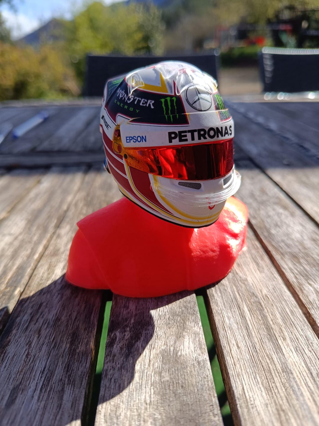 1/5 Scale F1 Miniature Helmet Bust Stand, 3D Printed, Unpainted, Mini ...