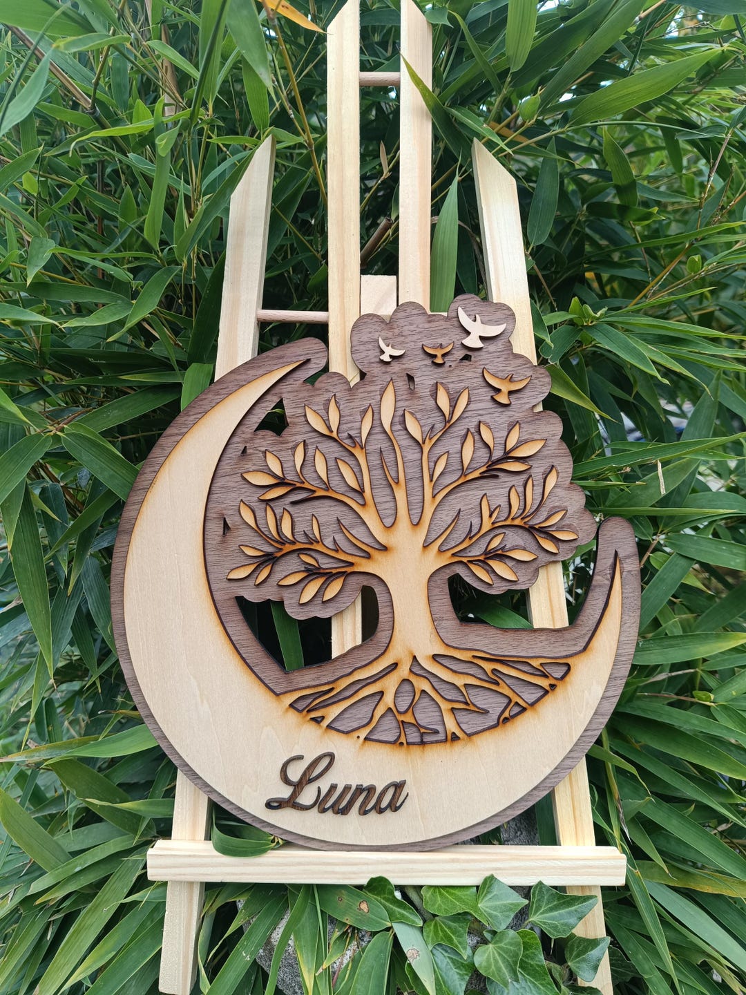 Personalized Wooden Tree of Life With First Name, Wall Decoration ...