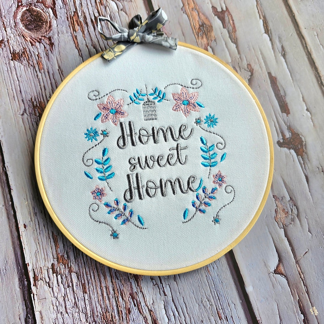 Embroidery Wall Art Hanging Bamboo Hoop With Embroidery Home Design ...