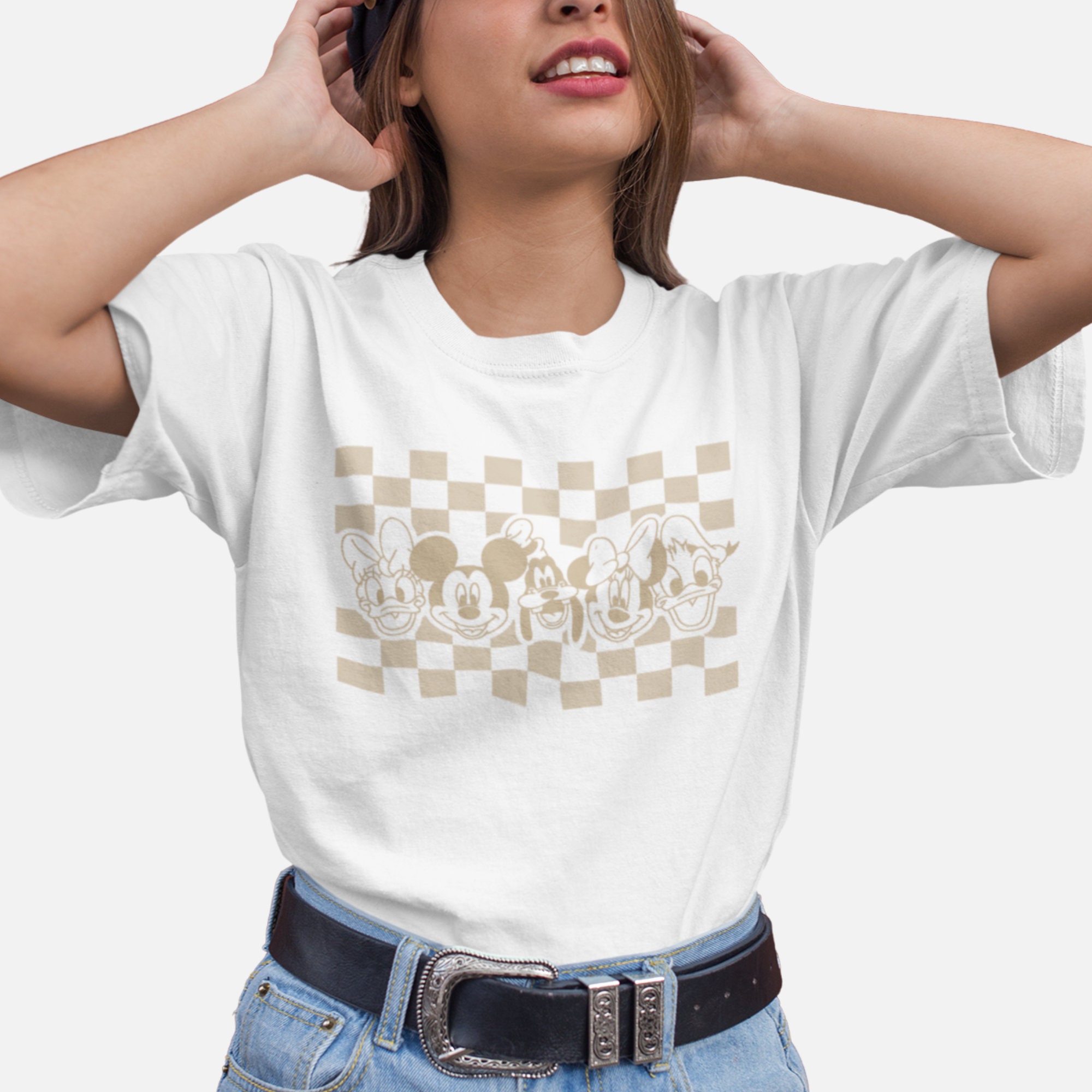 Mickey and Friends Checkered Retro Disney World Shirt Disney - Etsy