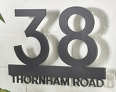 Contemporary House Sign Modern Door Number Plaque - Etsy