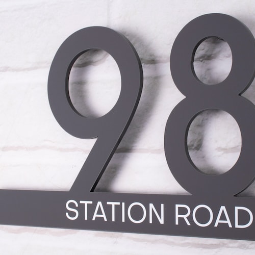 Custom Acrylic House Number Plaque - Etsy