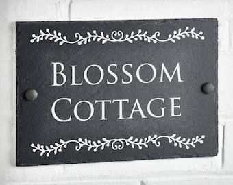 Slate House Sign Rustic House Plaque | Etsy UK