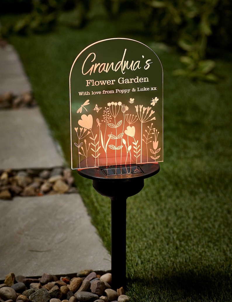 Personalised Name Garden Solar Light LED Colour Changing Sign - Etsy UK