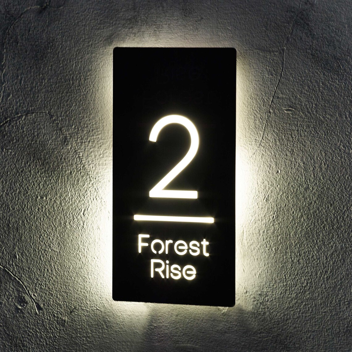 Illuminated House Sign Modern LED House Number - Etsy