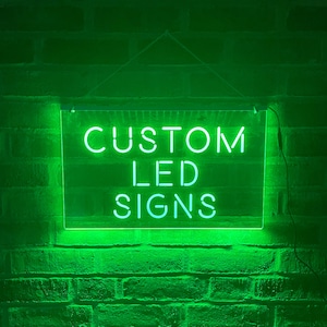 Custom LED Neon Sign, Personalised Light up Illuminated Home Bar Man ...