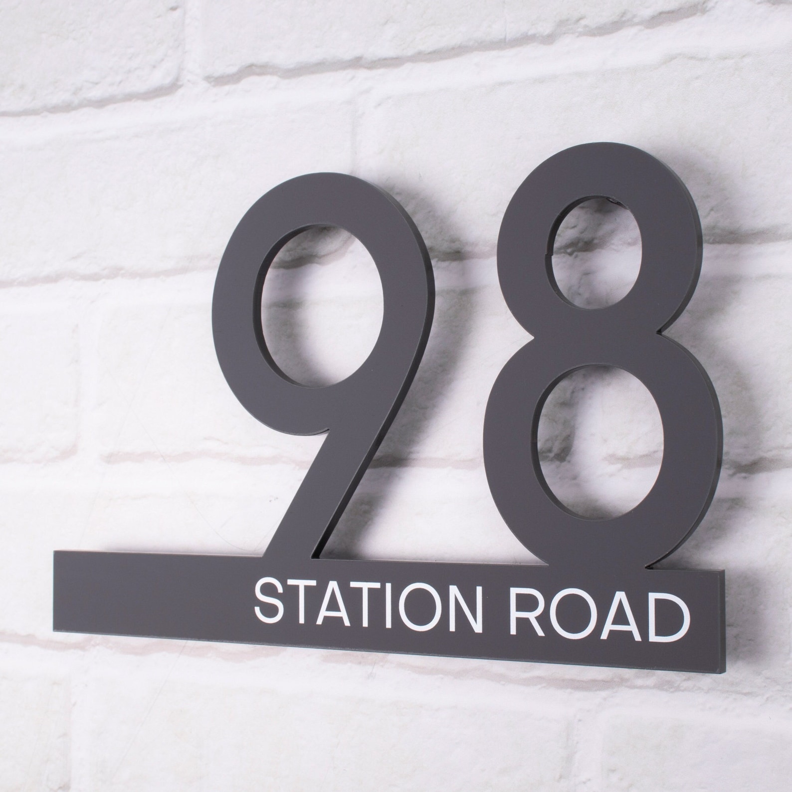 Modern House Sign 3D Contemporary Acrylic Floating House Number Plaque ...